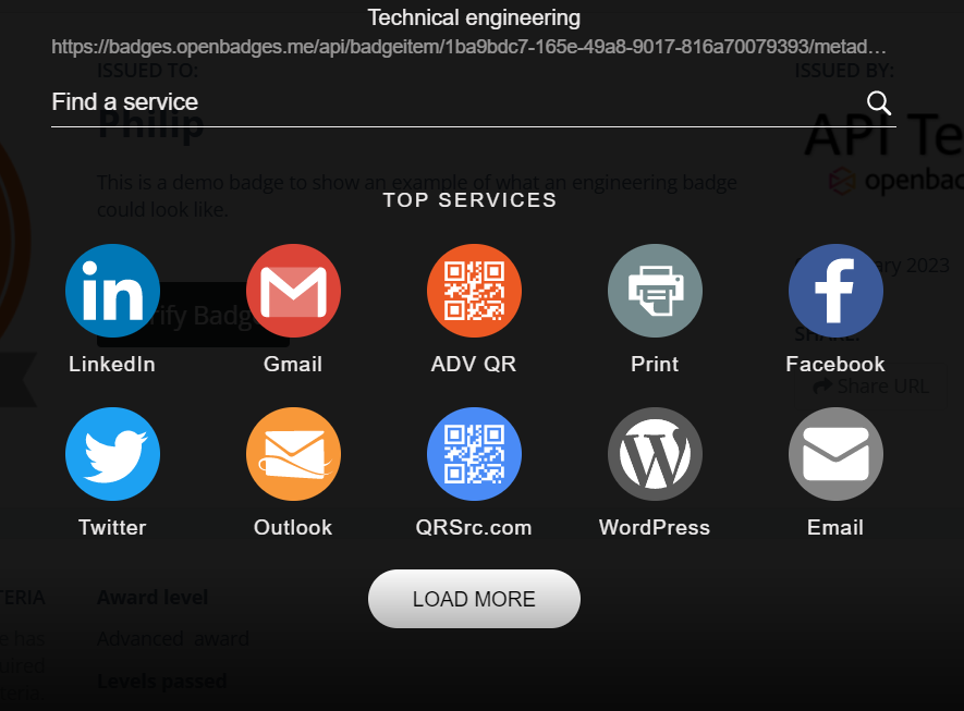 Sharing badges – Openbadges.me
